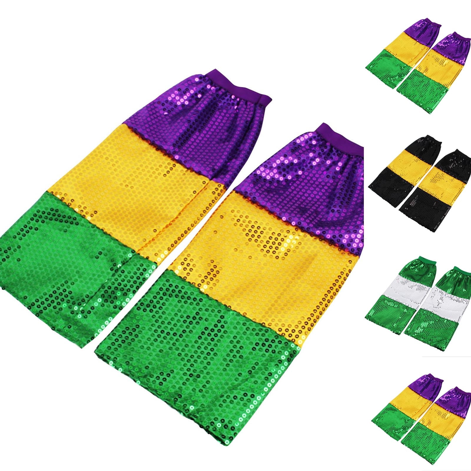 QLEICOM Leg Warmers,Women Color Block Leg Warmers with Sequin s for ...
