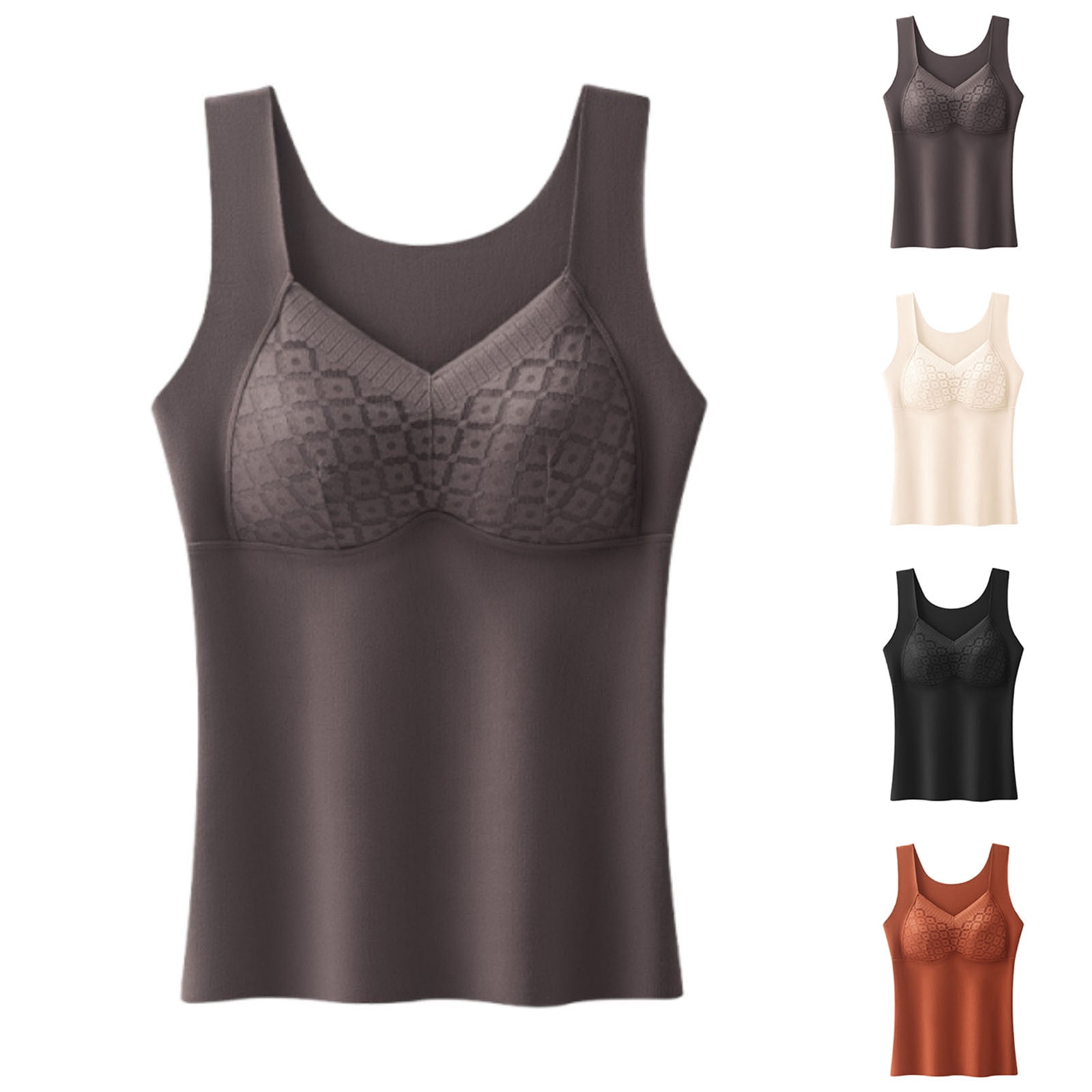 QLEICOM Undershirts for Women,Womens Tank Tops,Shapewear Camisoles with ...