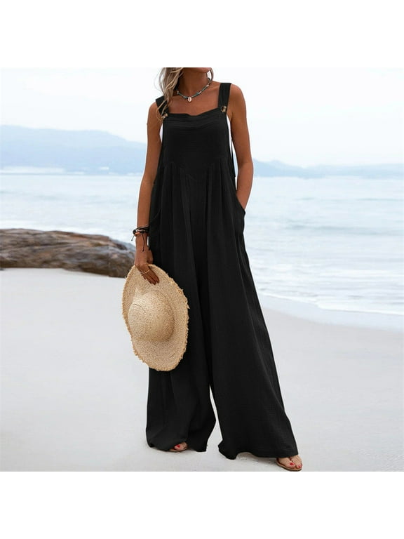 Babysbule Jumpsuit for Women Clearance Women's Casual Loose Baggy ...