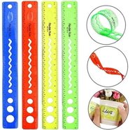 Westcott-2PK Clear Flexible Acrylic Ruler, Standard/Metric, 18" Long ...