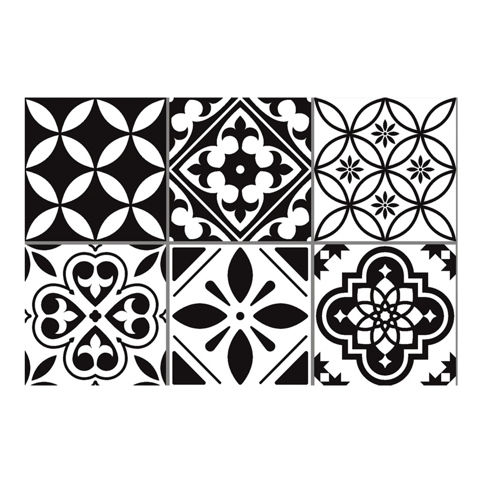 QLFSCXG 6Pc Peel and Stick Ceramic Tile Paste 3D Lattice Crystal ...