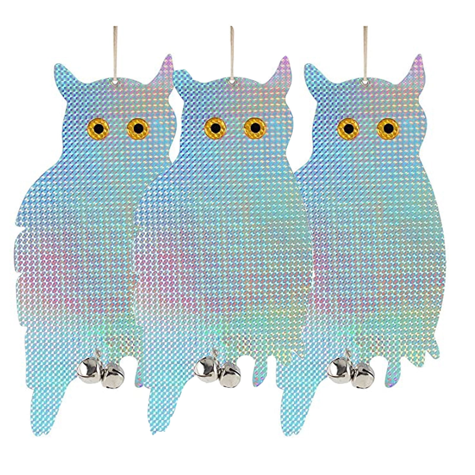 QLFSCXG Bird Stalkers Shaped Owl 3Pc Reflective Control Owl Device Home ...