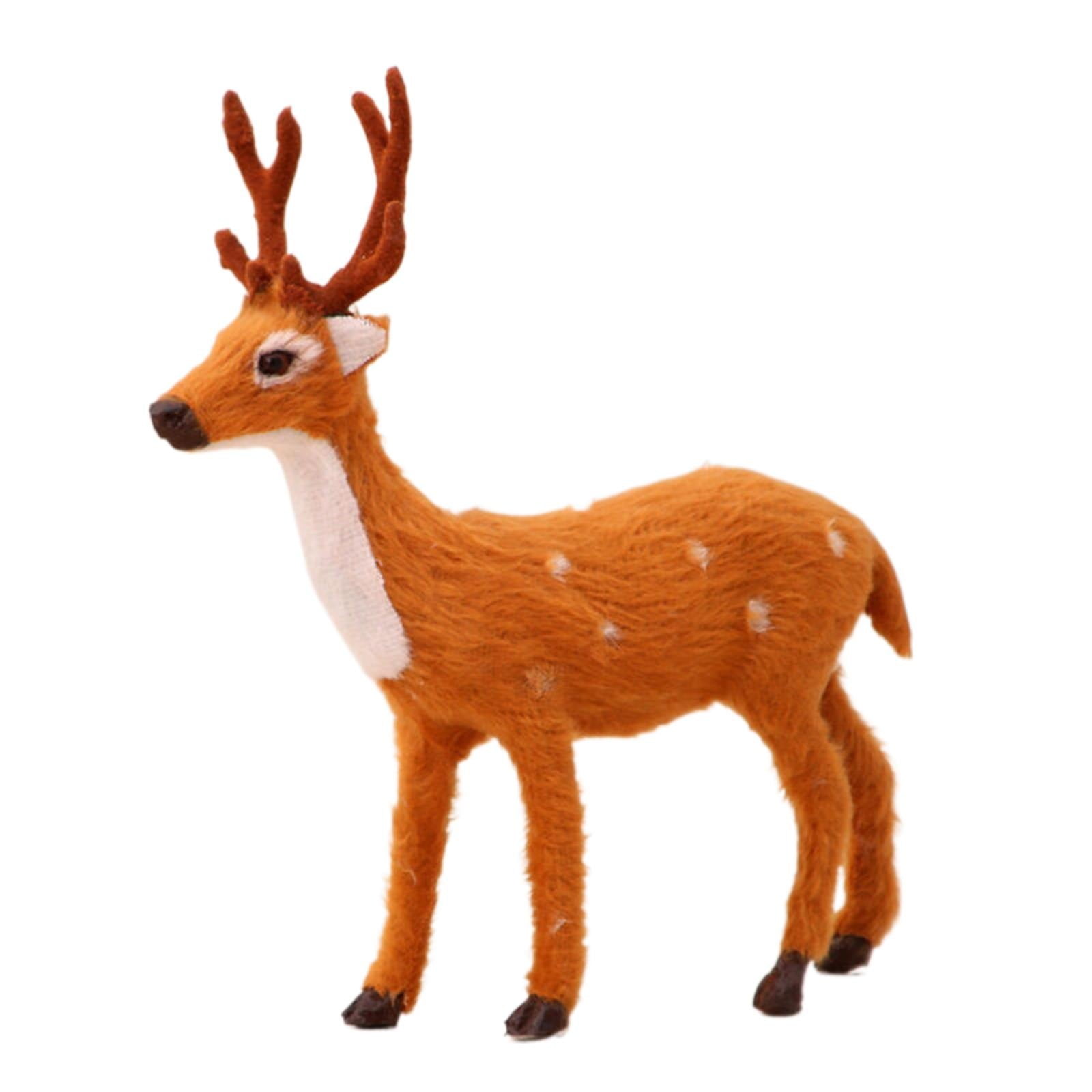 QLFSCXG Christmas Reindeer Sculpture Standing Deer Statue Reindeer or ...
