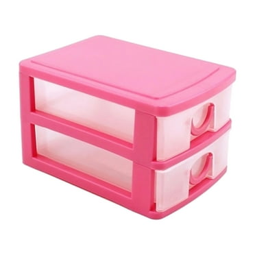 Moocorvic 2 Layer Desktop Drawer Mini Containers Transparent Cosmetic ...