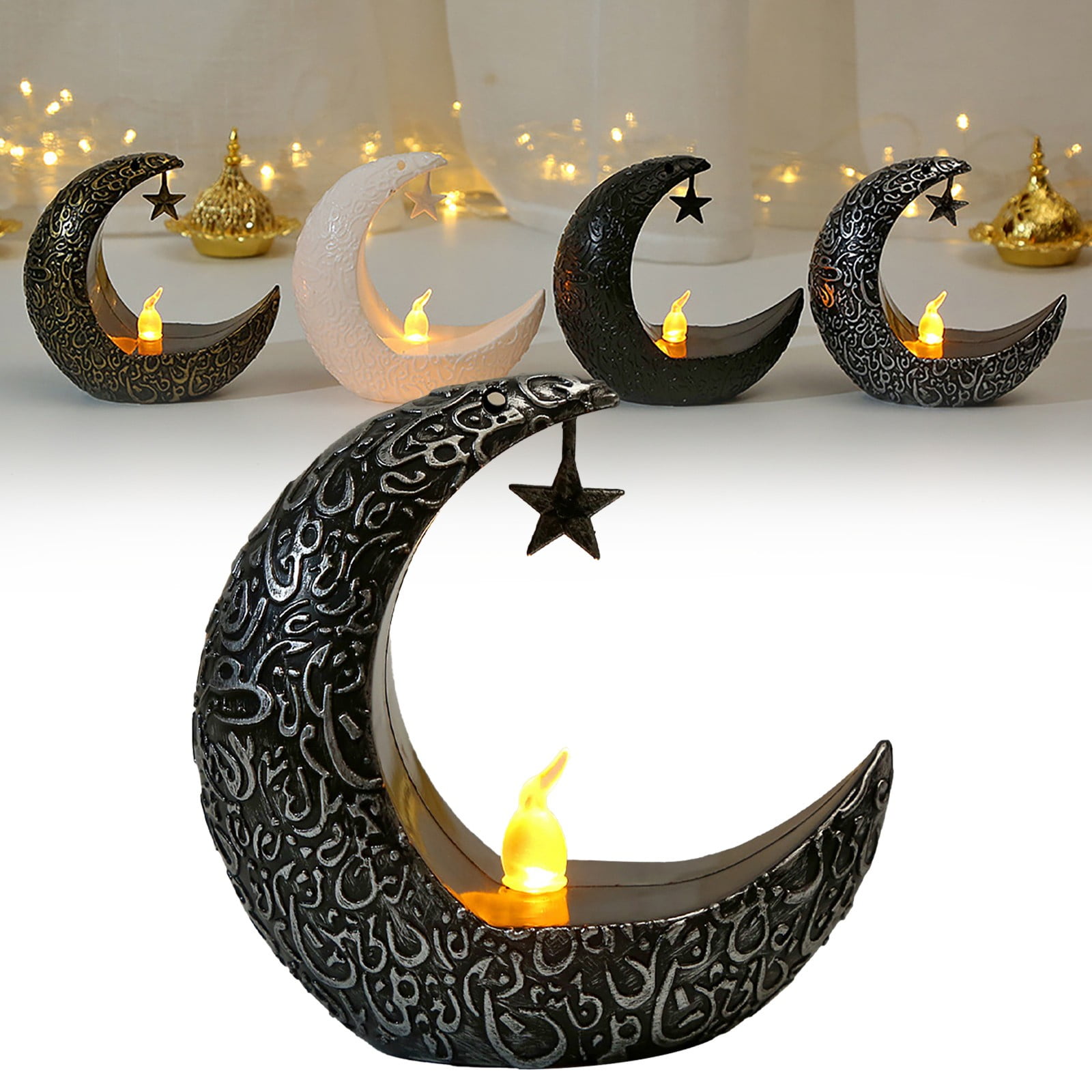 QLFSCXG Starry Moon Candlestick - Dreamy and Peaceful Candle Holders ...