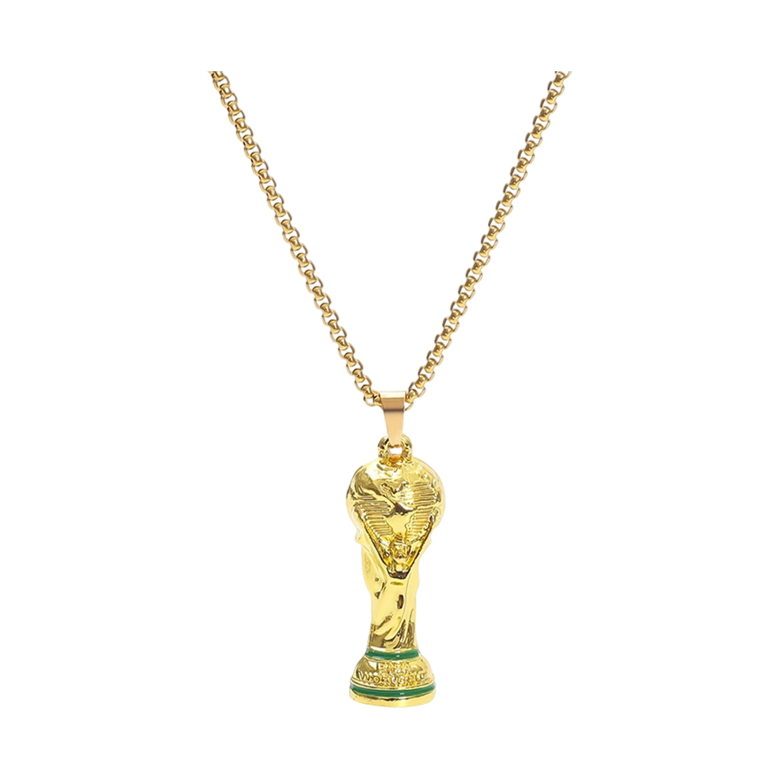 QLUEWX 2026 Soccer Cup Soccer Necklace, Soccer Cup Trophy Gold Plated ...