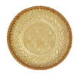 QLUEWX Handwoven Bamboo Wicker Storage Trays, 10", Natural Round ...