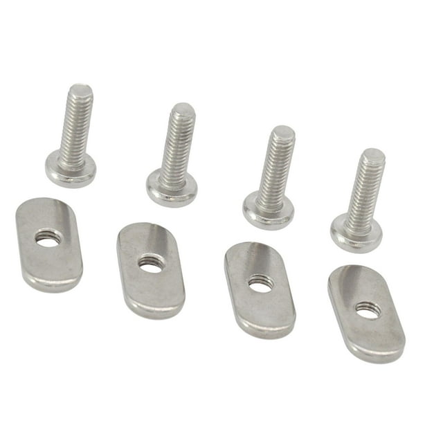 QLoztyse 6 Pieces Stainless Steel Kayak Rail Screws and Nuts Mounting ...