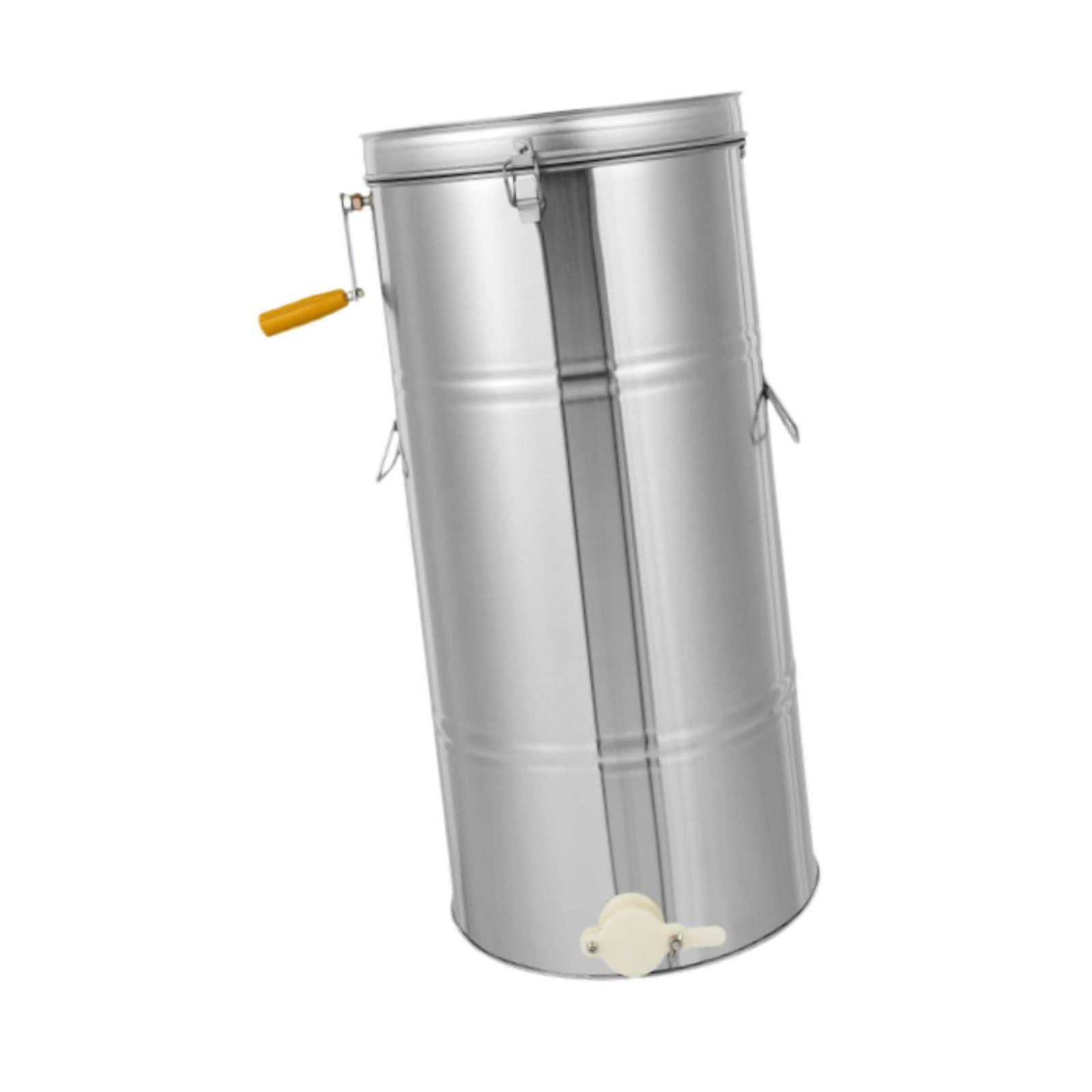 QLoztyse Manual Honey Extractor with Lid Stainless Steel Professional ...