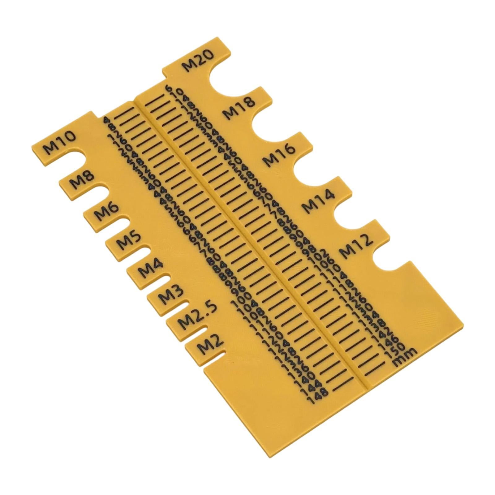 QLoztyse Screw Measurement Ruler Portable Thread Size Checker Length ...