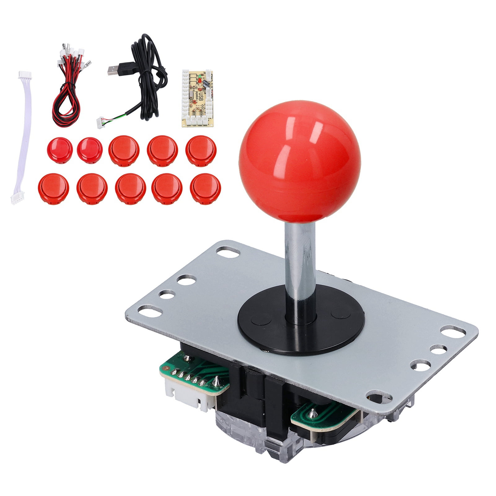 QM070901 Arcade Game Joystick Kits Zero Delay Arcade Game DIY Kit Parts with Encoder Board 10 ...