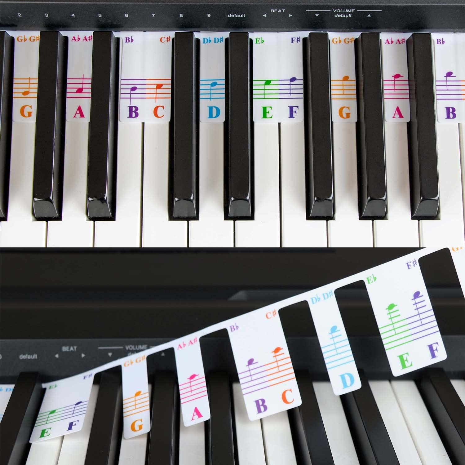 QMG 88-Key Piano Labels - 1st Edition, 1 Sheet, Removable, Reusable ...