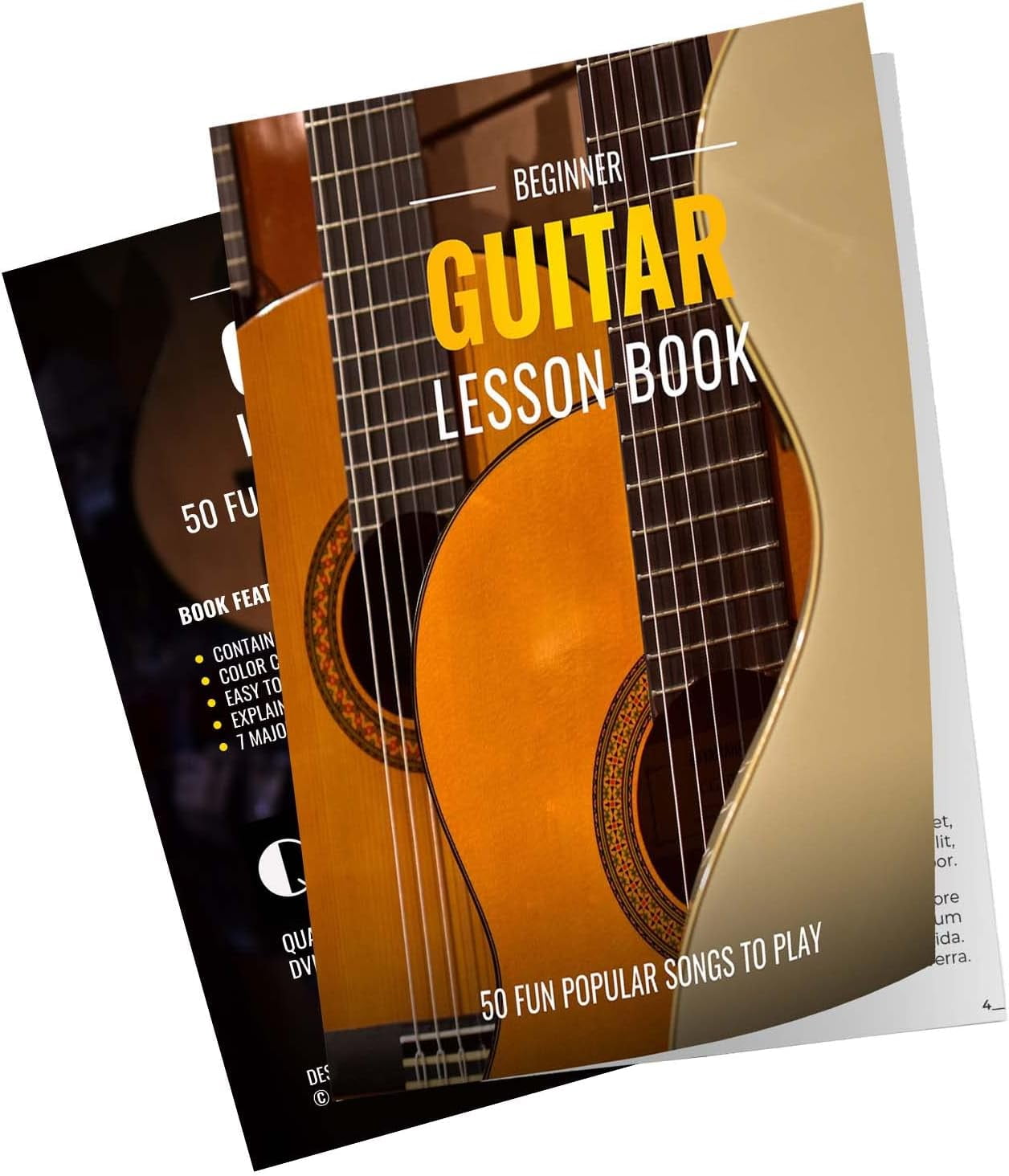 QMG Beginner Guitar Lesson Book for All Ages - 120 Pages, Color Coded ...