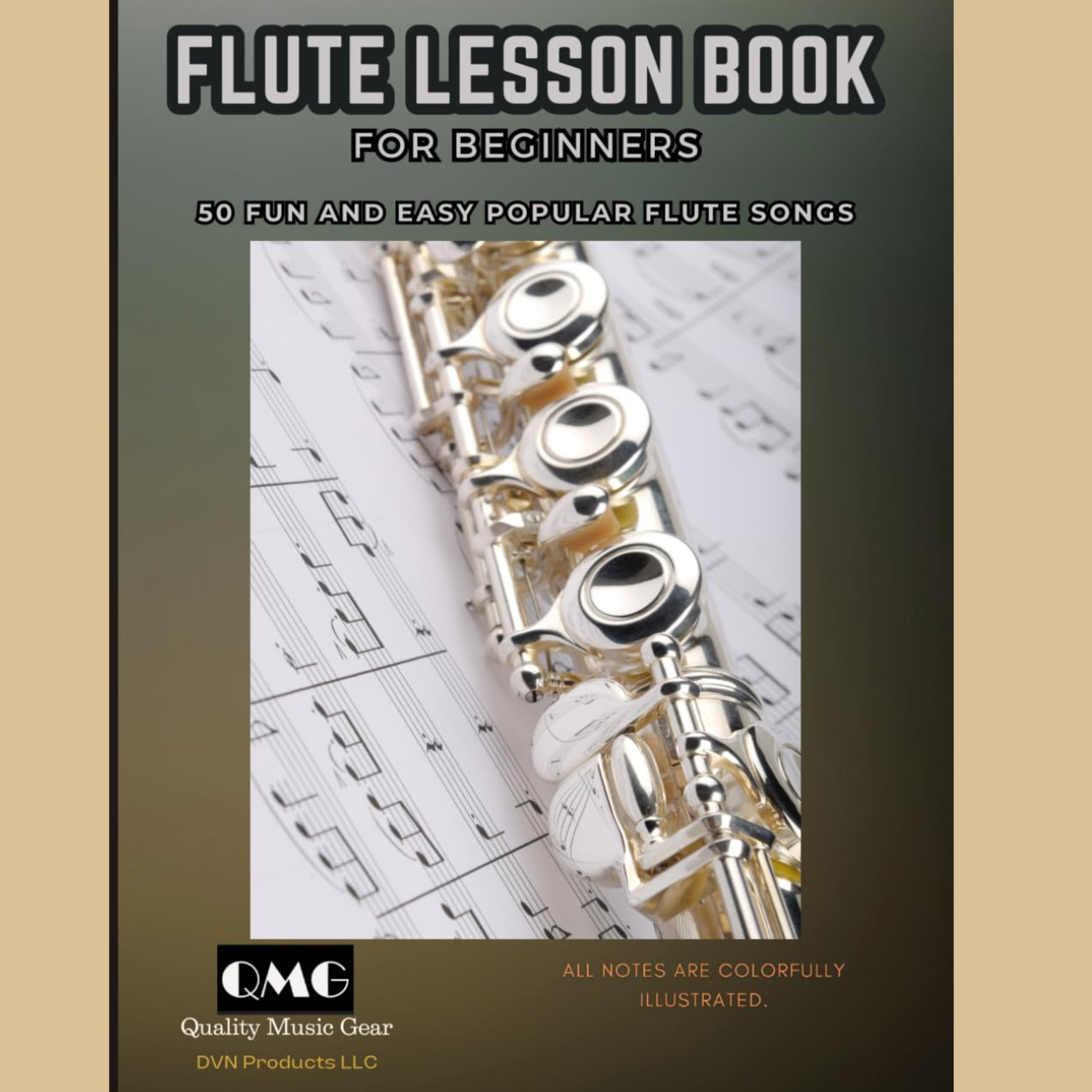 QMG Flute Lesson Book for Beginners: 50 Fun and Easy Popular Flute ...