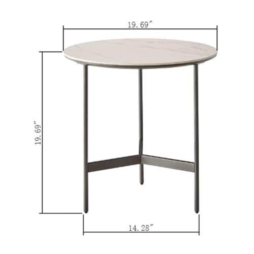 QMIT Coffee Table, Modern Center Table for Living Room,Small White Faux ...