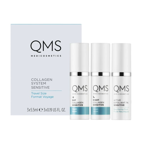 QMS COLLAGEN SYSTEM 3-Step Routine Set Travel Size 3 .5ml - New in Box ...