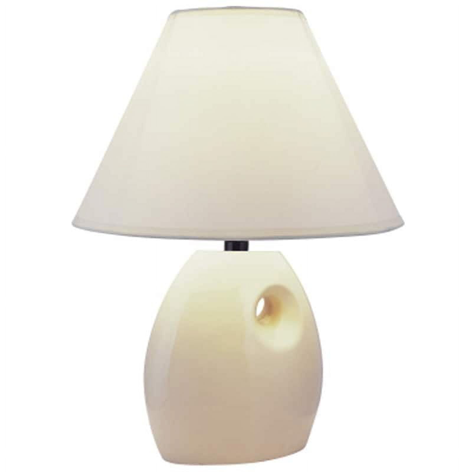 QMax Off-white Linen 13-inch Table Lamp - Walmart.com