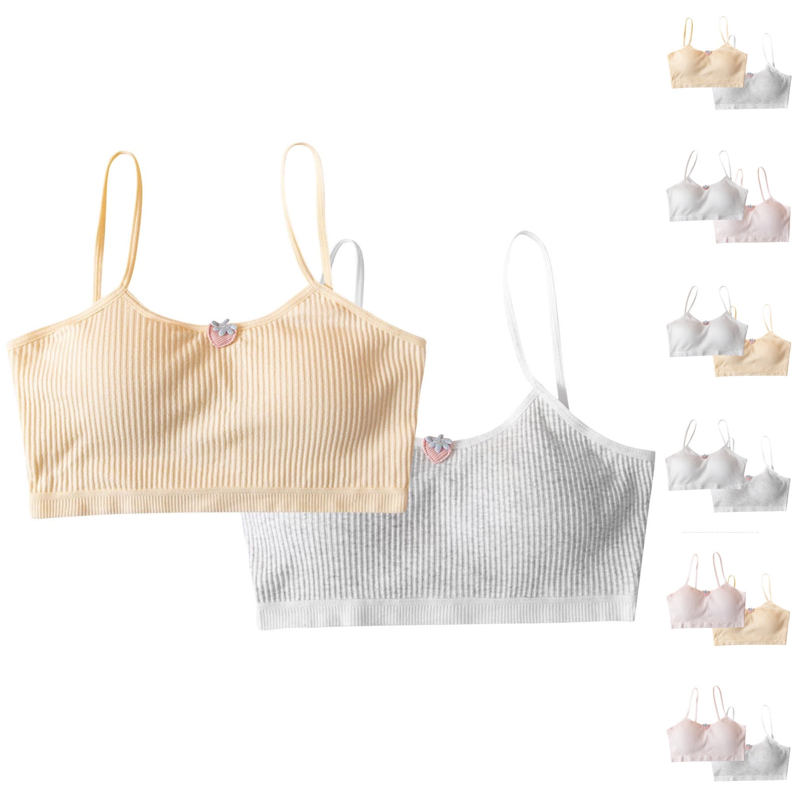 QNANSPI Girls Training Bras,Multi Packs Bra for Girls,Multi Pack ...