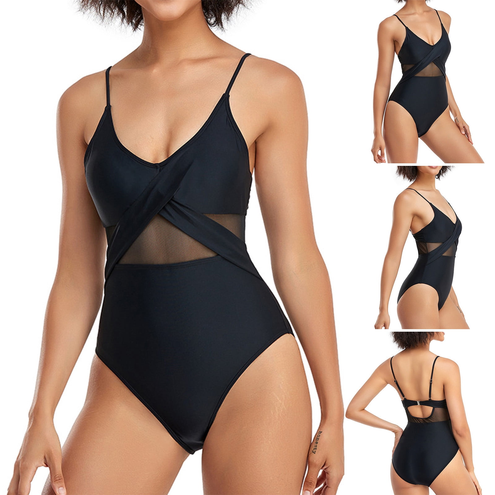QNANSPI Swimsuit One Piece for Women, One Piece Swimwear for Ladies ...