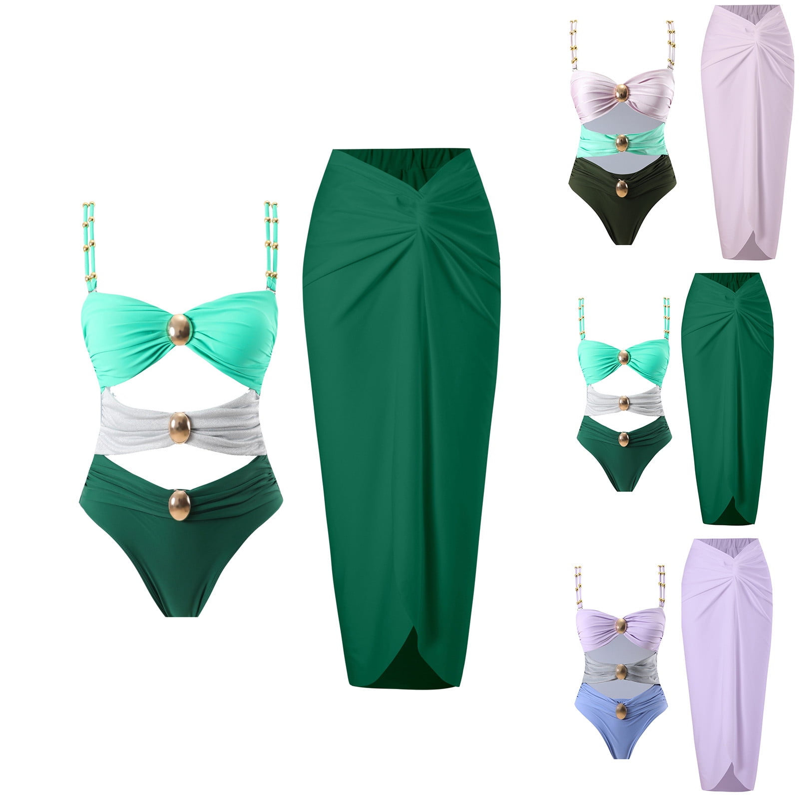 QNANSPI Swimsuit Sets for Women, Womens Swimsuits 2 piece, Womens 2 ...