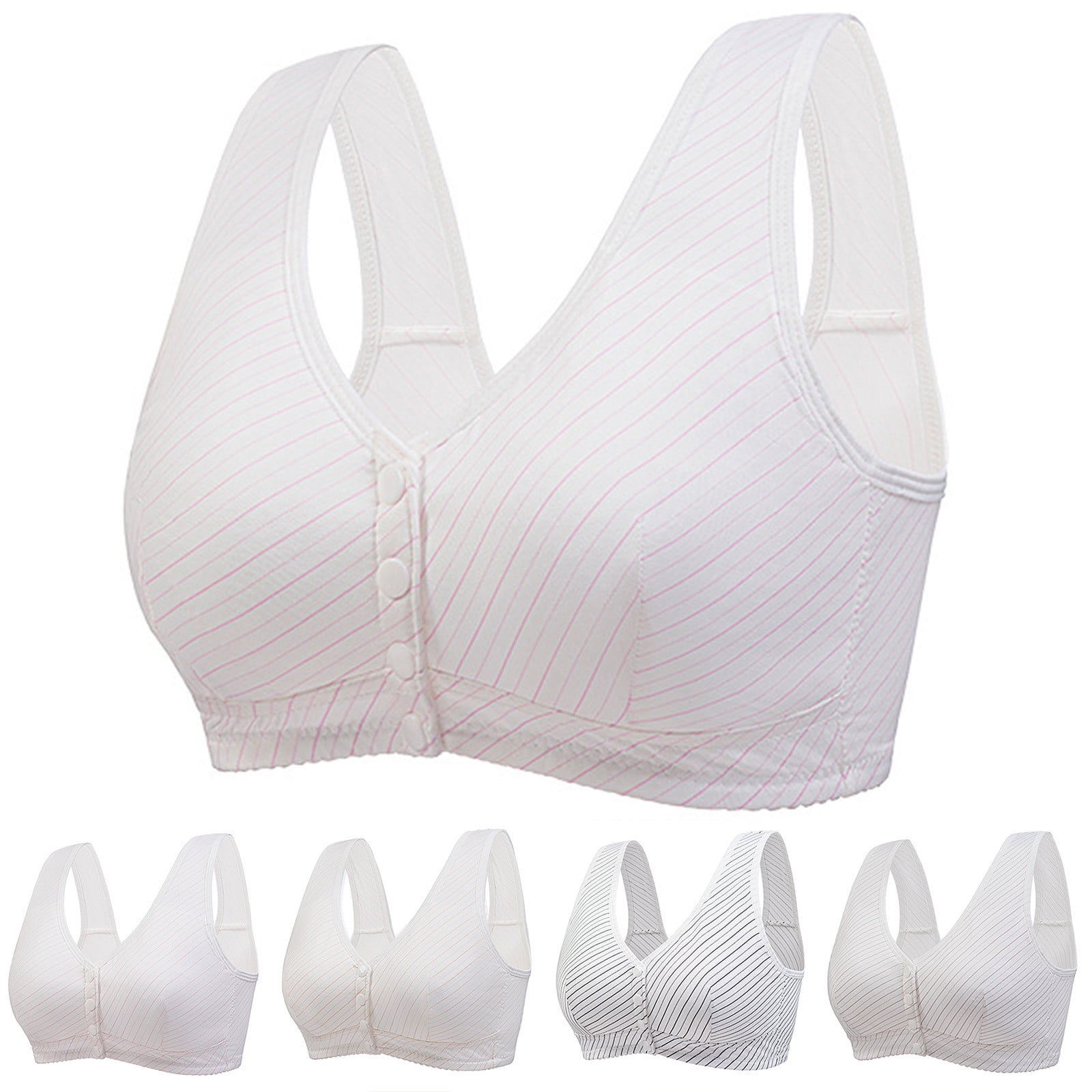 QNANSPI Women's Plus Size Bras,Front Closure Bra,Support Push Up ...