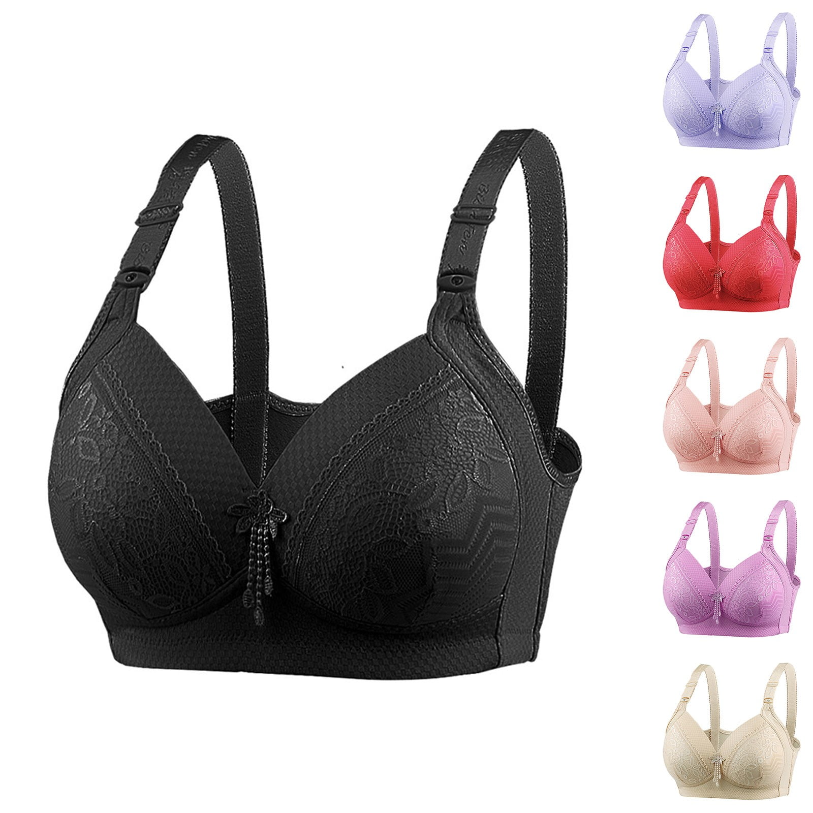 QNANSPI Women's Plus Size Bras,Push Up Bra,No Underwire Bra C Cup Push ...