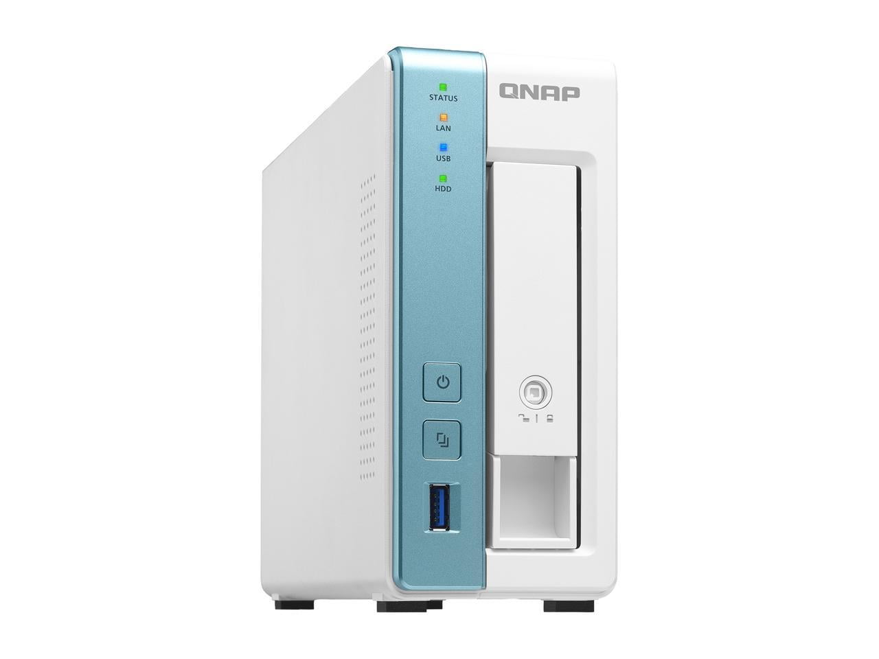 QNAP 1-Bay Personal Cloud NAS for Backup and Data Sharing 4-core 1.7GHz ...