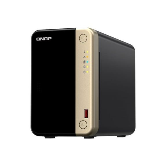 QNAP TS-264 2-Bay NAS, Intel 4C/4T Processor, 8GB DDR4 RAM, Network ...