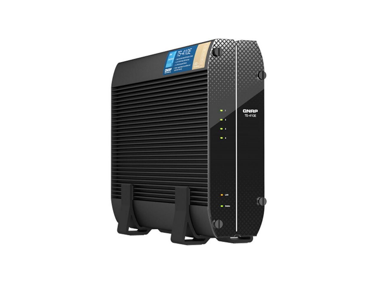 QNAP TS-410E-8G-US 4 Bay Professional fanless Desktop NAS with Intel Celeron Quad-core Processor ...