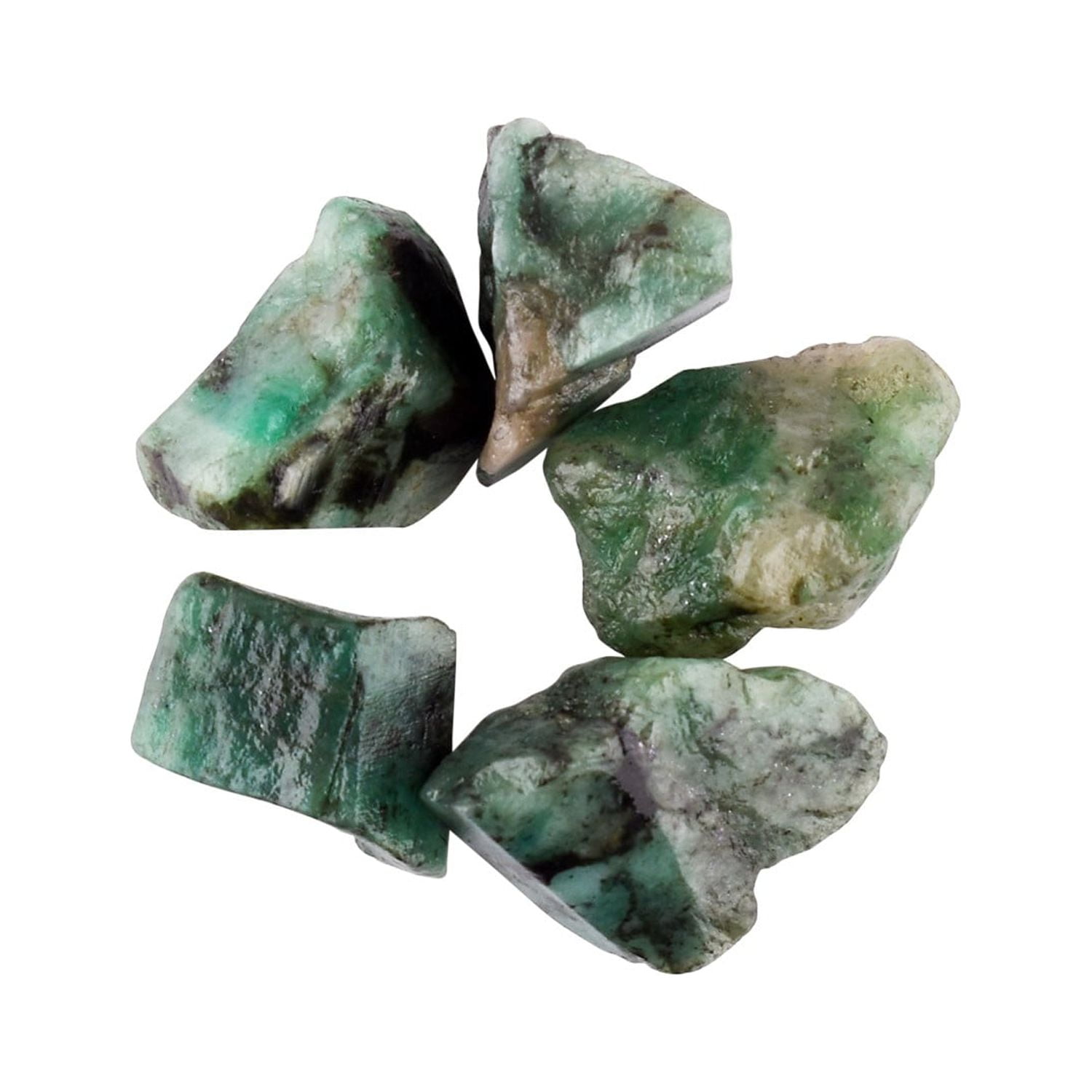 QNAVIC 5pcs Natural Raw Emerald Rough Gemstone Wholesale Bulk Lot ...