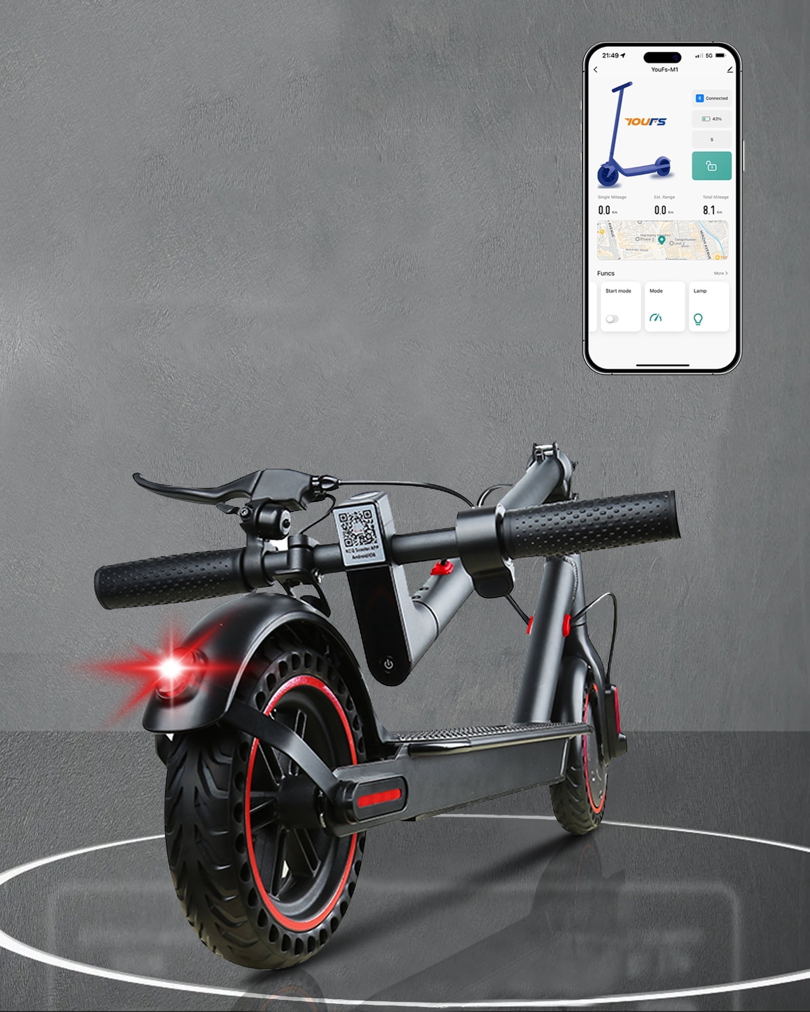 HILLVIGO 8.5" Electric Scooter, Powerful 500W Peak Motor, Max 20 Miles ...