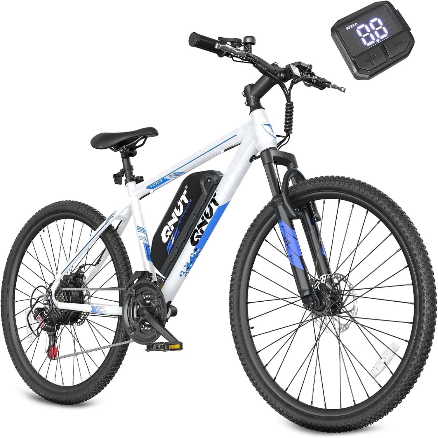 QNUT Victor 3.0 Electric Bike for Adults - 350W, 26 Inch, 21-Speed, 40 ...