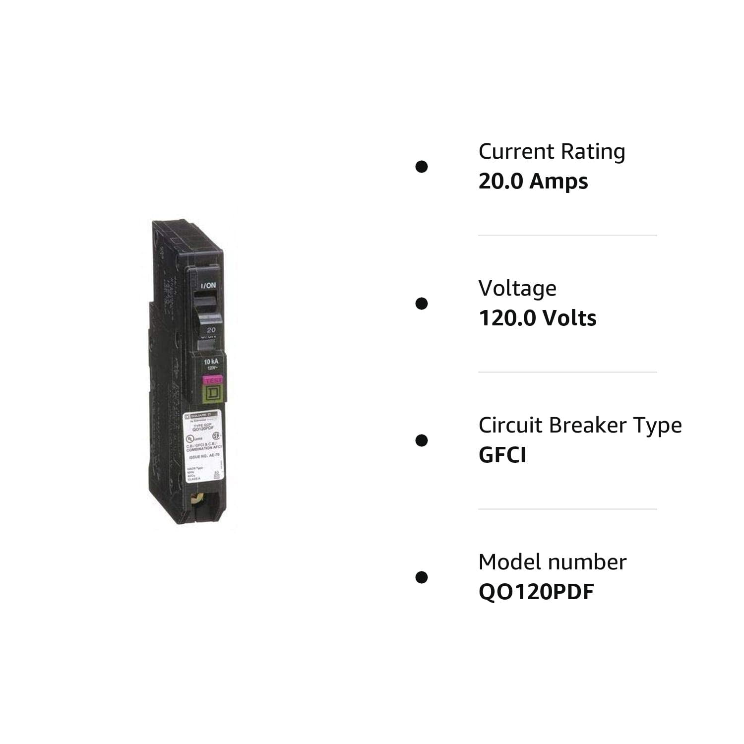QO120PDF Square D Circuit Breaker - Walmart.com