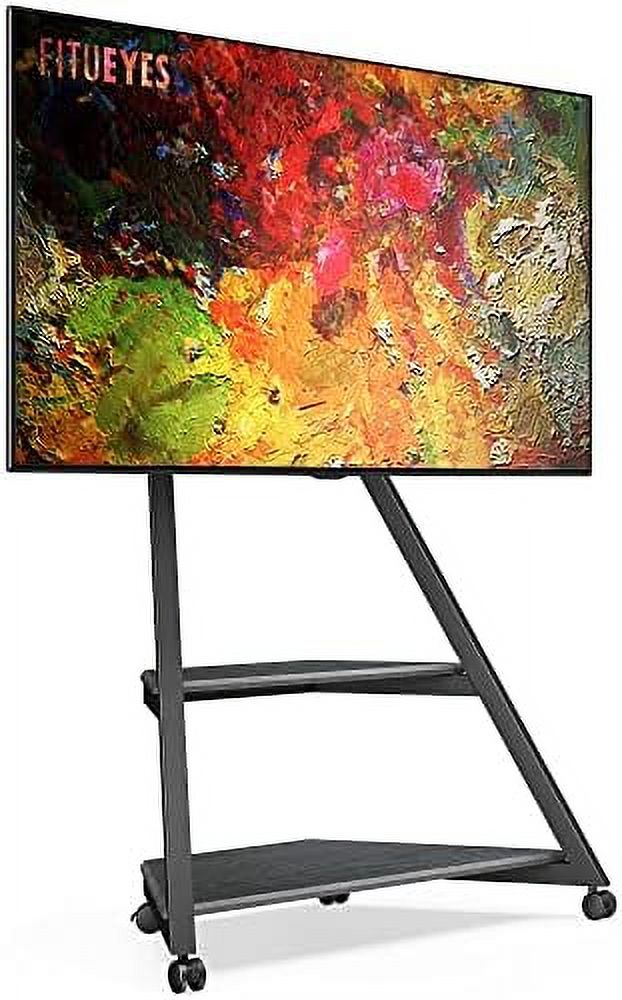 QOPEYTO Design Corner TV Stand for 43 50 55 65 75 Inch TV White TV Cart ...