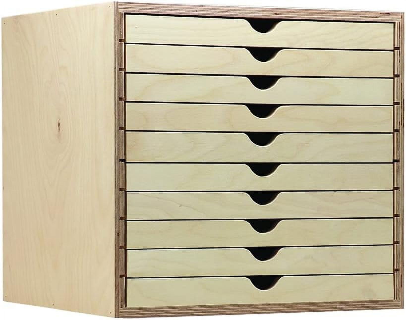 QOPEYTO Stamp-n- Drawer Cabinet with 10 Single Drawers for (will Kallax ...