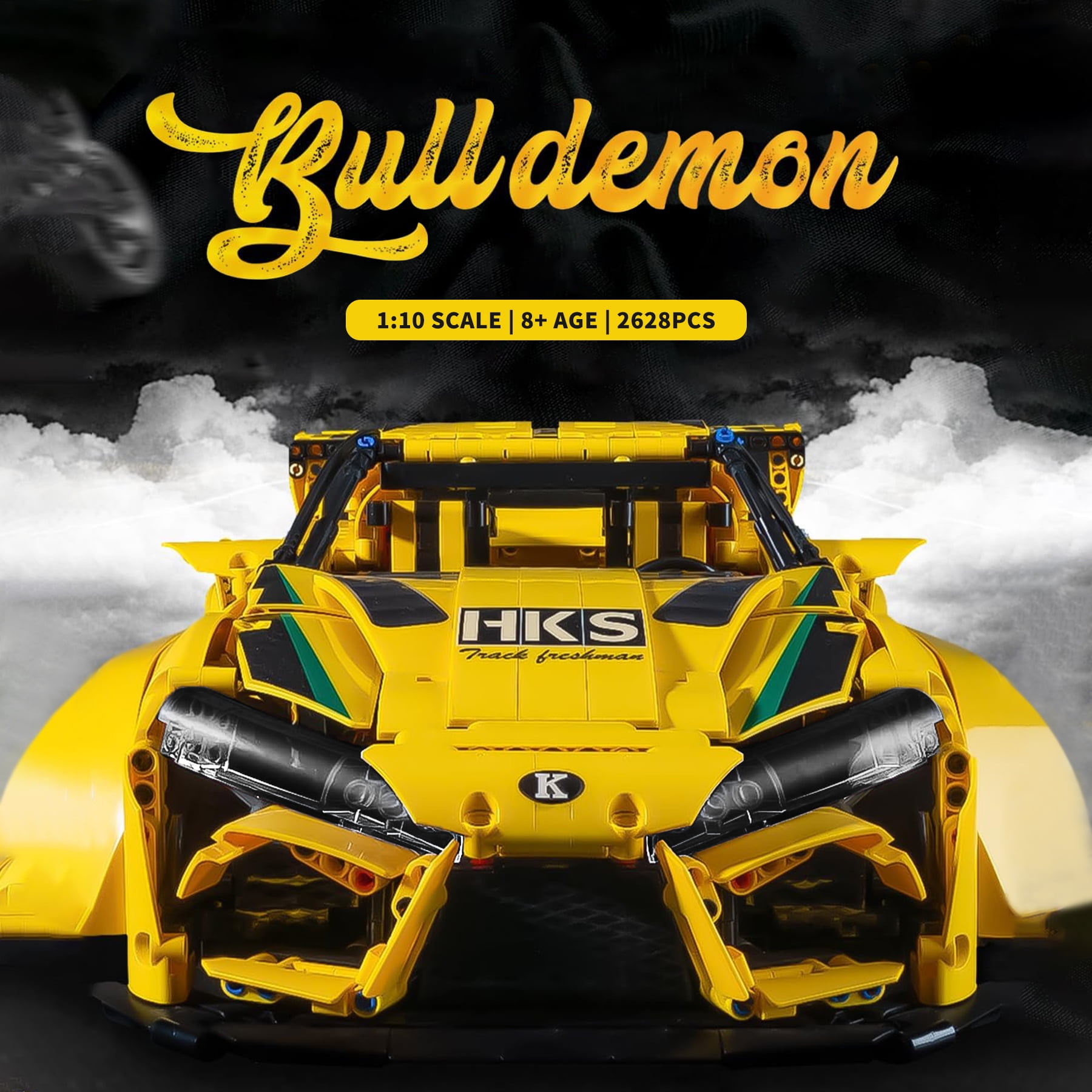 QOQ Adult Super Car Model Building Block, Cars Building Kits 1:10 Scale ...