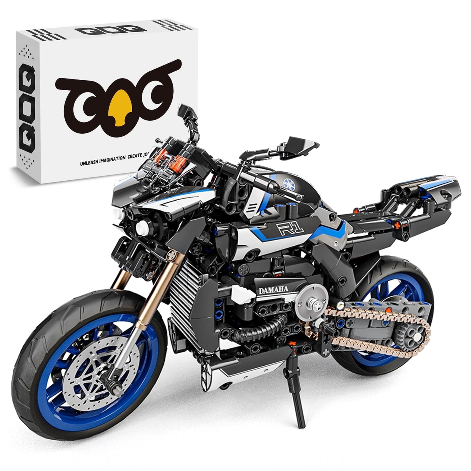 Leimao 1:8 Technic Yamaha Motorcycle Advanced Building Set for Adults ...