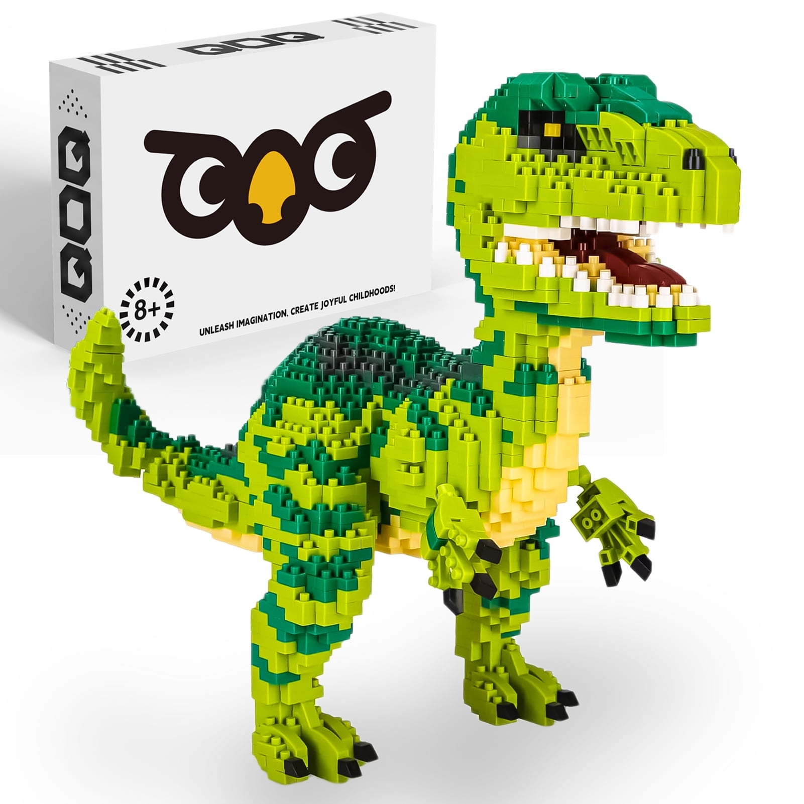 Leimao Dinosaur Micro Building Blocks, 1457pcs Velociraptor ...