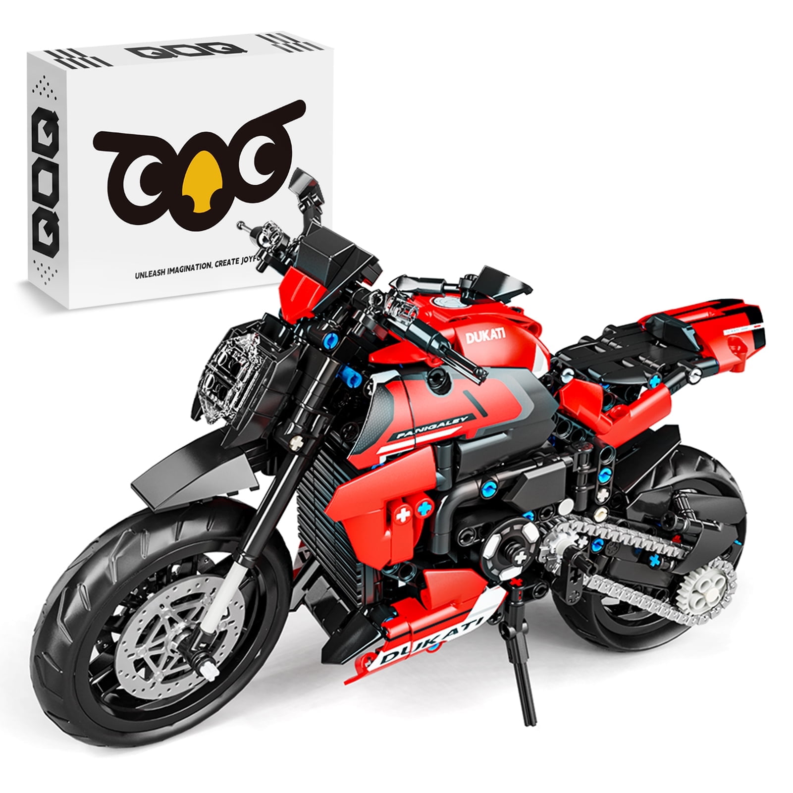 QOQ Motorcycle ABS Building Block Toy , 1:8 Model Collectible Kits and ...