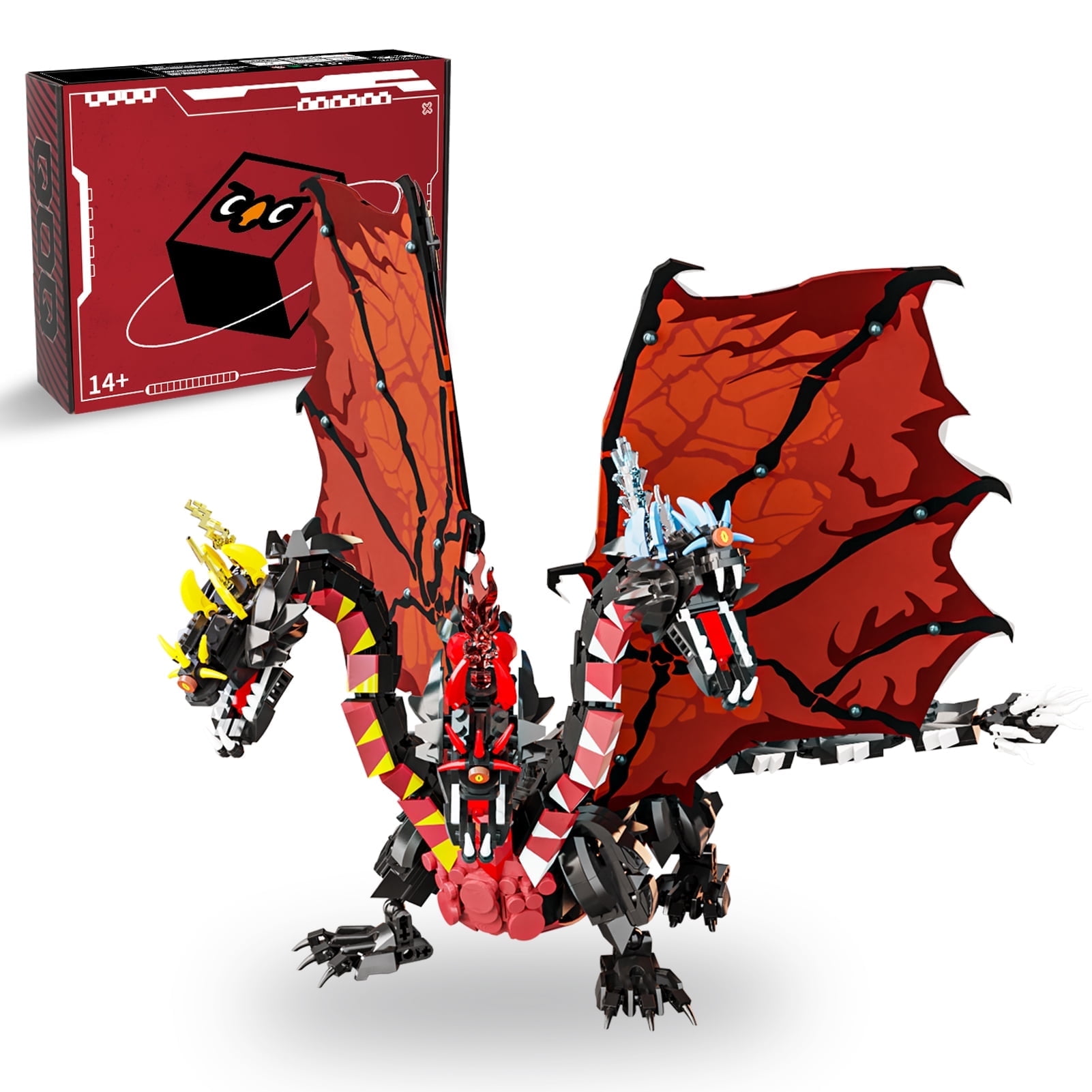 QOQ Three-Head Dragon Building Blocks Set，Toys Gift for Kids Boys Girls ...