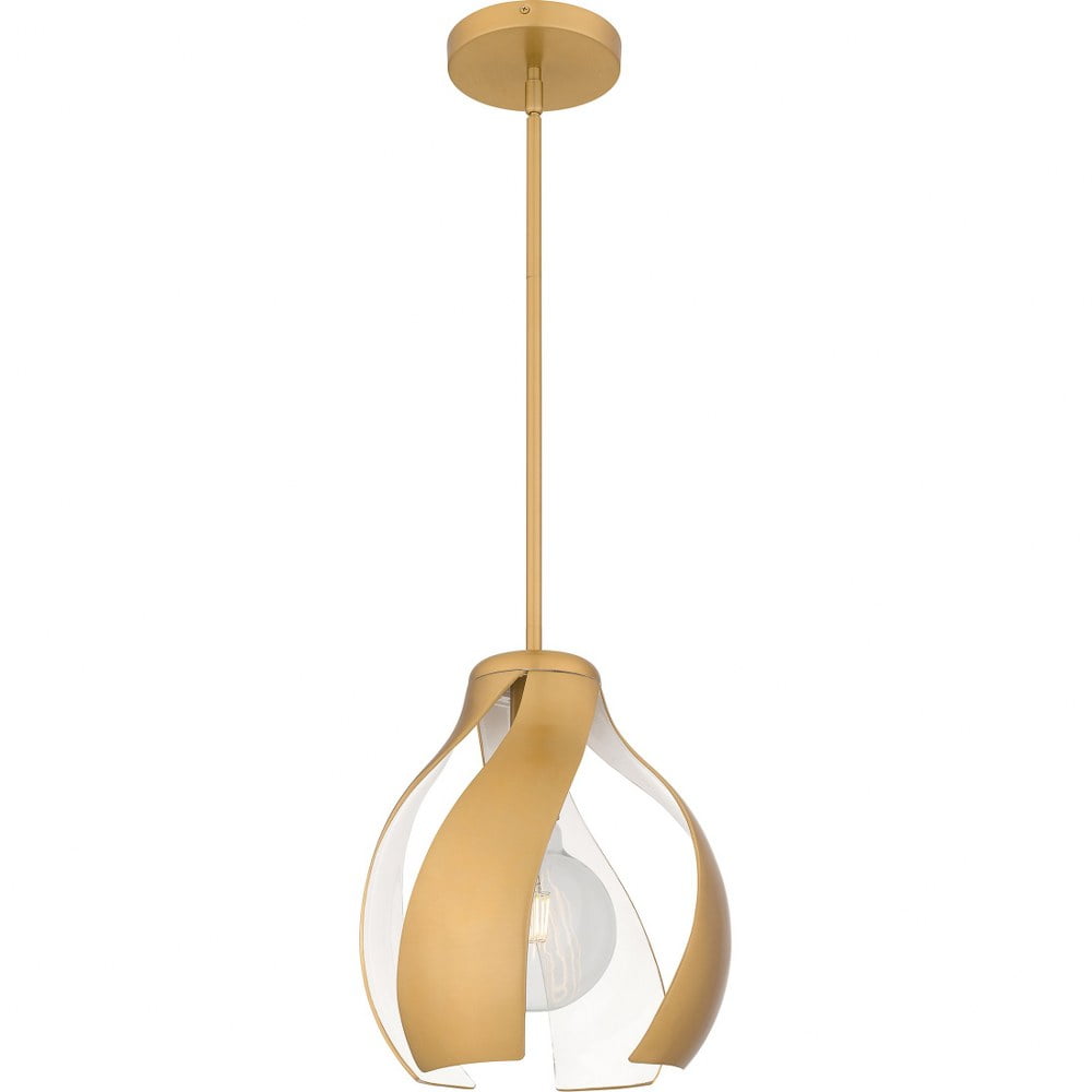 Quoizel Kiko 1-Light Brushed Weathered Brass Pendant Light - Walmart.com