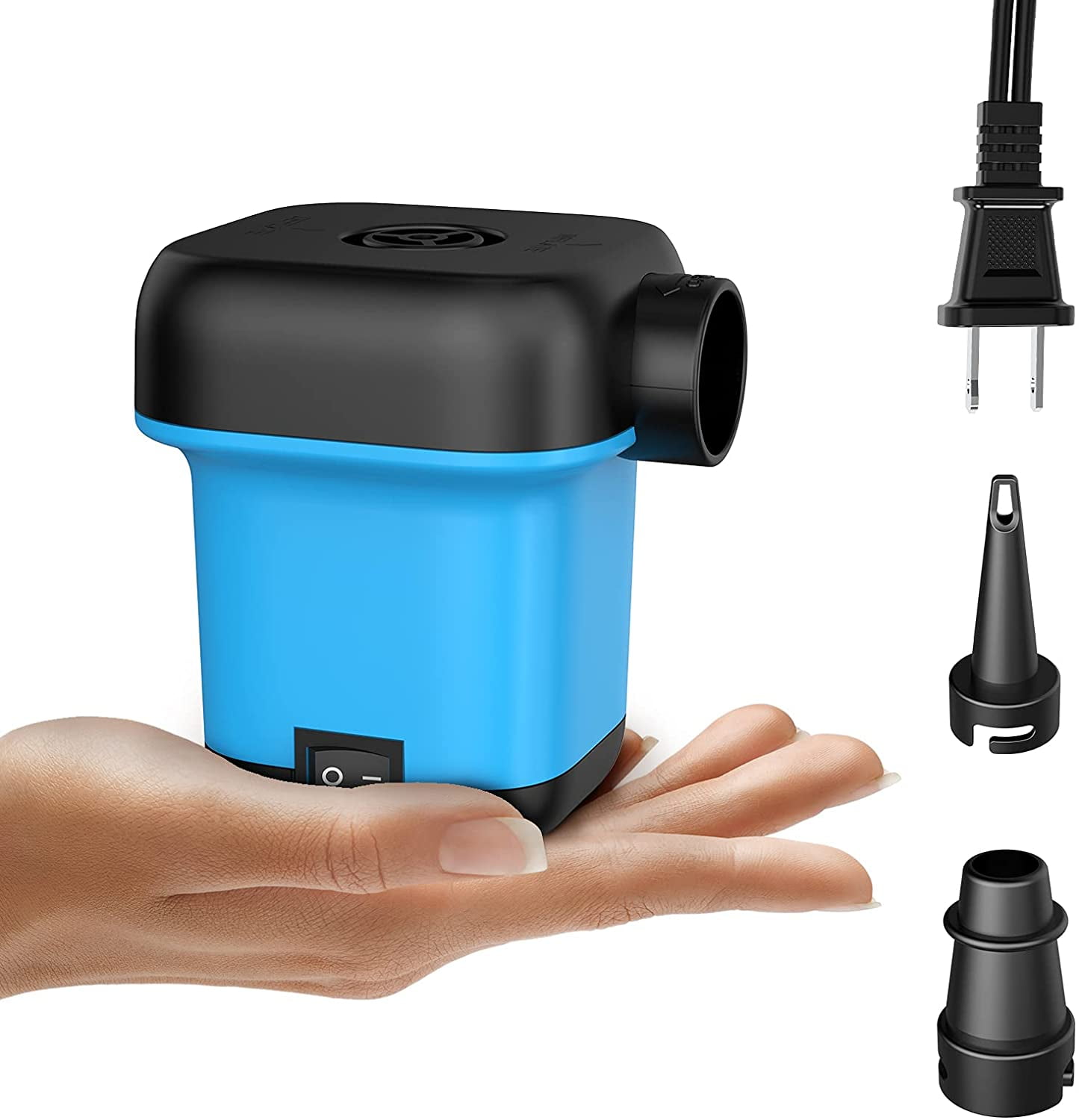 QPAU Electric Air Pump, Quick-Fill Air Pump for Air Bed Mattress ...