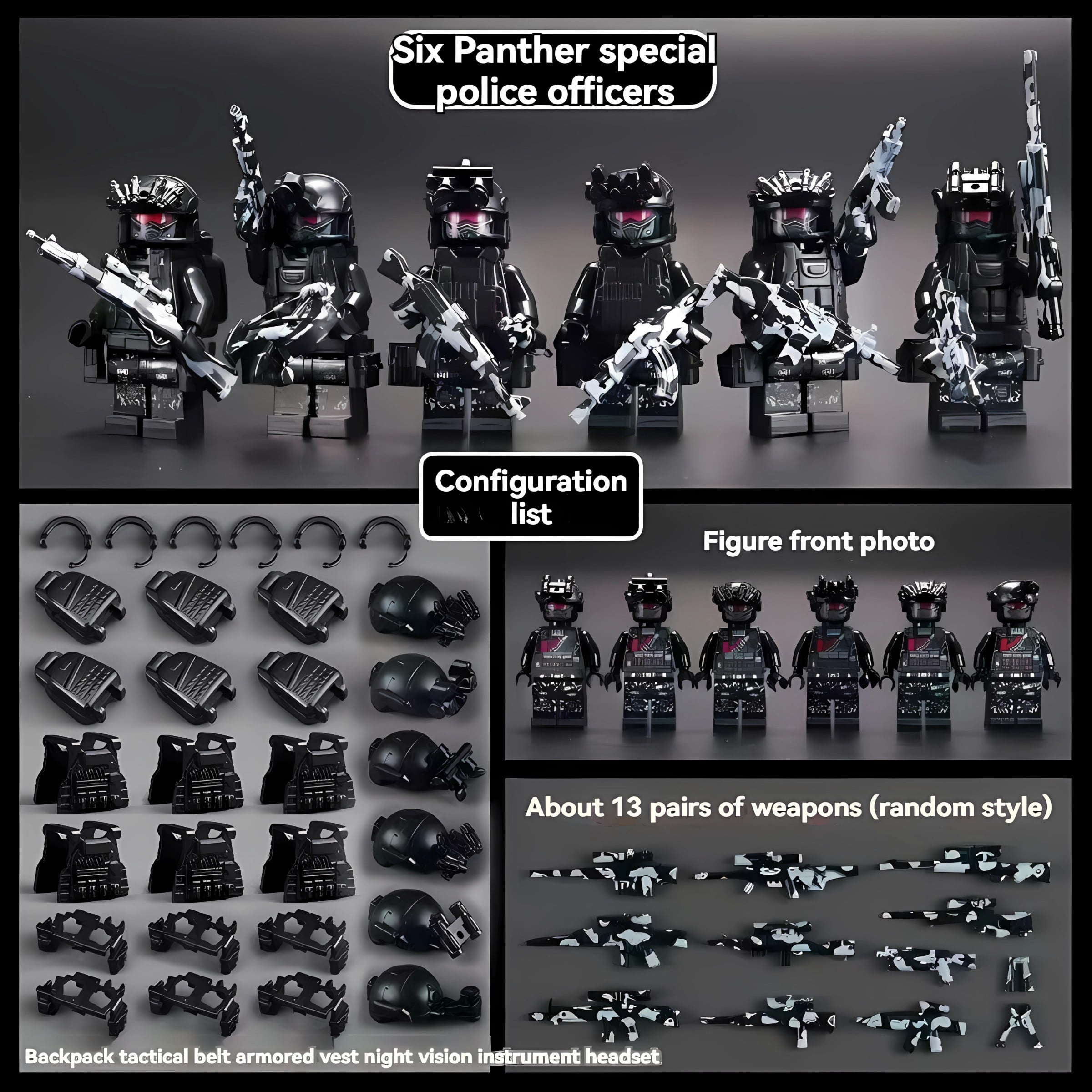 QPAZ Children's Building Block Action Figures Set - Ghost Camouflage ...