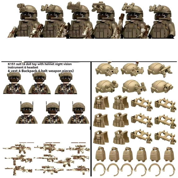 QPAZ Children's Building Block Set - Ghost Camouflage Special Forces ...