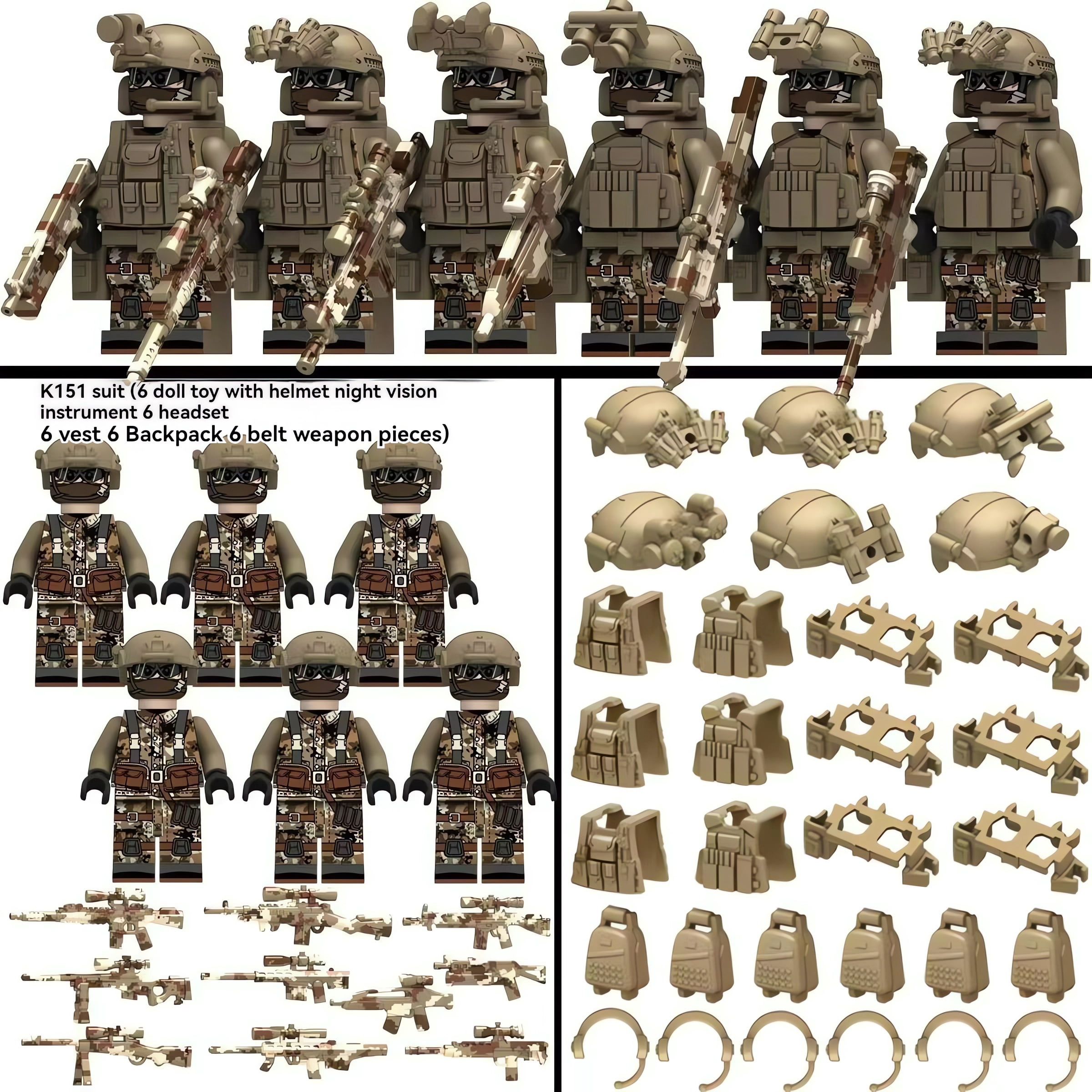 QPAZ Children's Building Block Set - Ghost Camouflage Special Forces ...