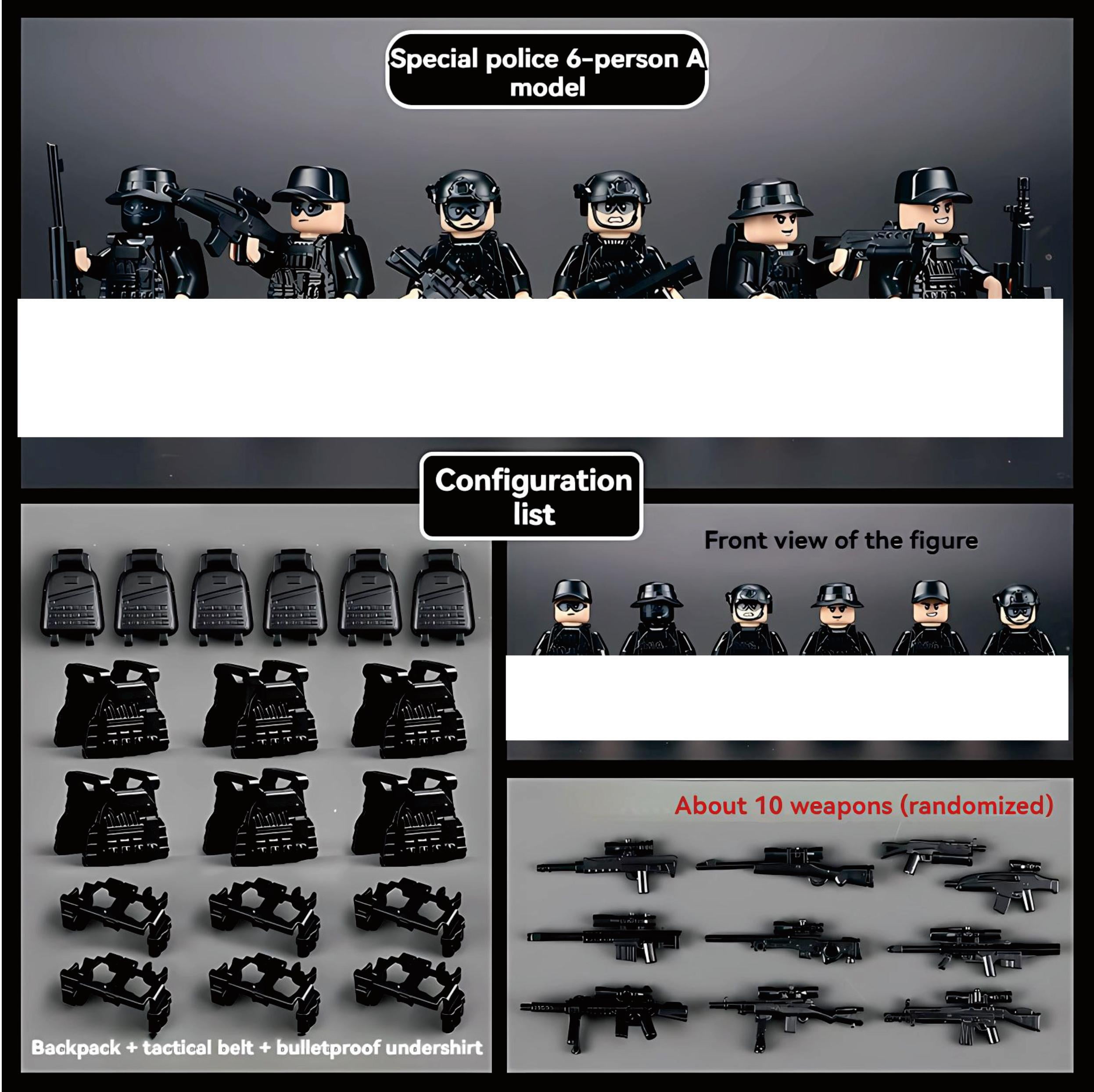 QPAZ Military Building Blocks Soldier Set - Desert Special Forces Ghost ...
