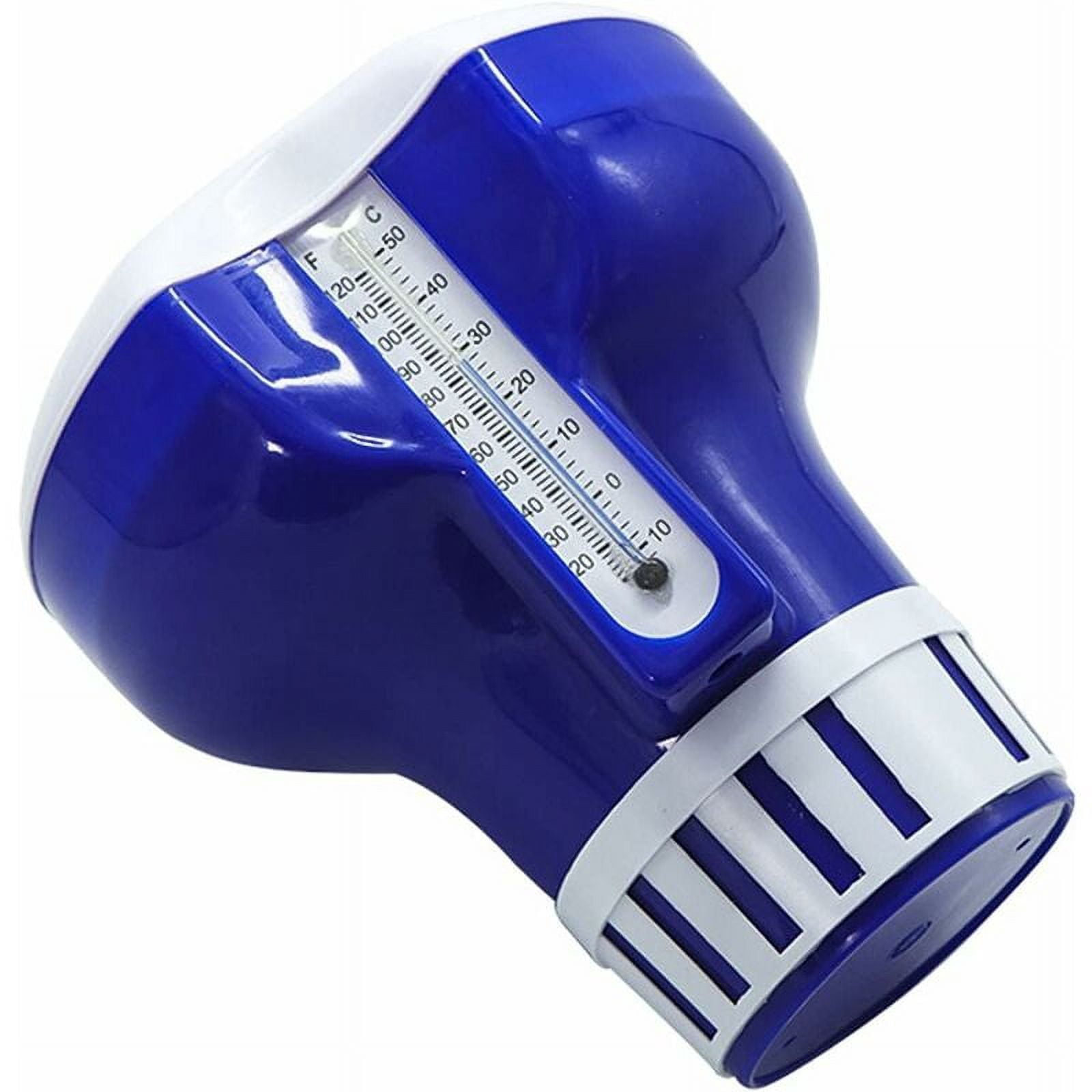 QPF586 Large Floating Dispenser White/Blue 7 Swim Deluxe Swimming Pool ...