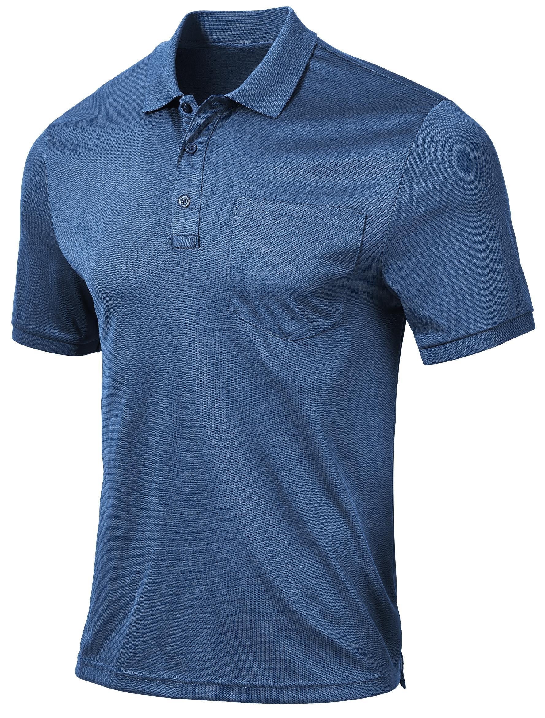 QPNGRP Men's Golf Polo Shirts Short Sleeve Moisture Wicking Dry Fit ...