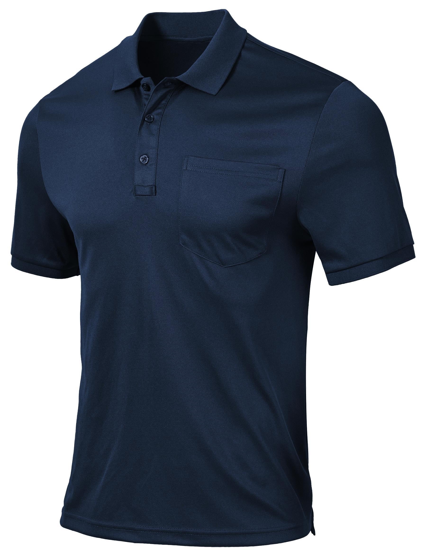 QPNGRP Men's Golf Polo Shirts Short Sleeve Moisture Wicking Dry Fit ...
