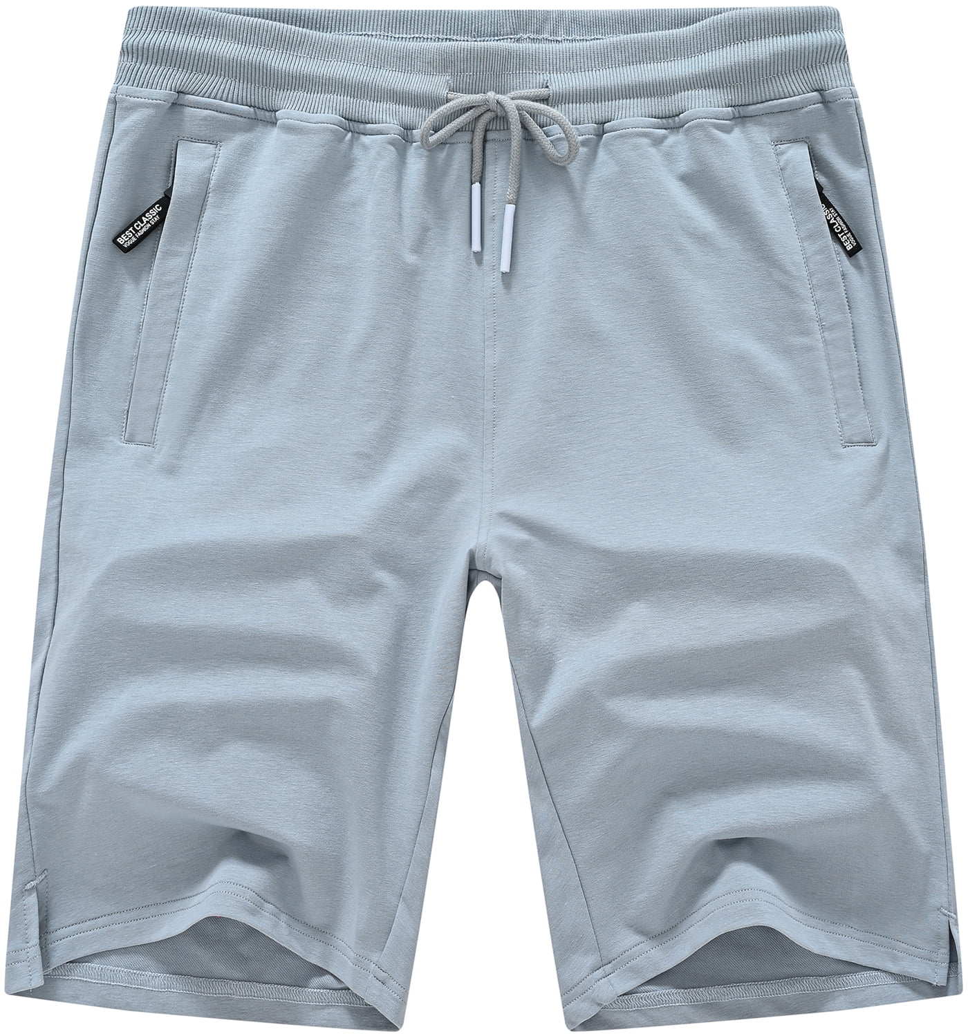 QPNGRP Men's Workout Stretch Shorts Casual Drawstring Elastic Zipper ...